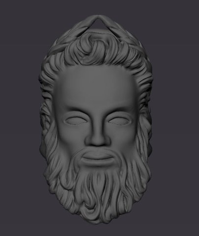 Zeus face ring 3D print model 3D Print Model in Rings 3DExport