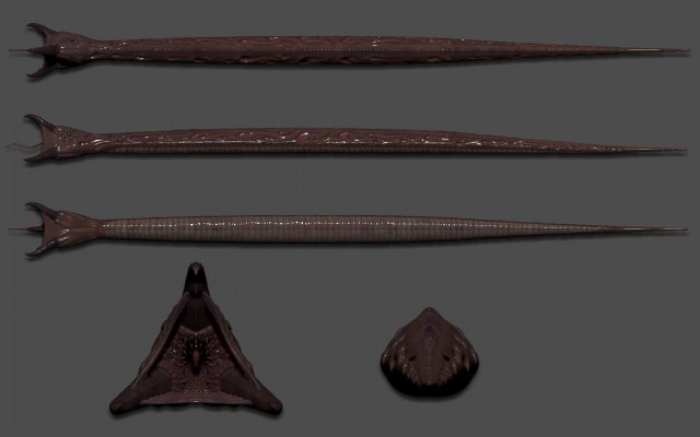 alien worm 3D Model in Fantasy 3DExport
