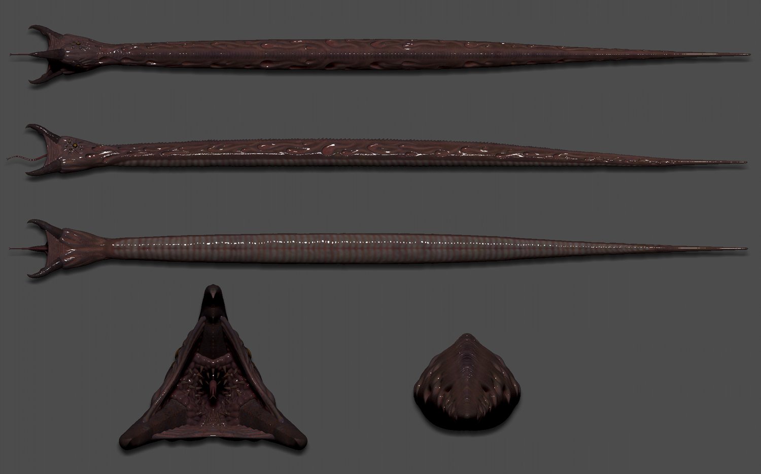 alien worm 3D Models in Fantasy 3DExport