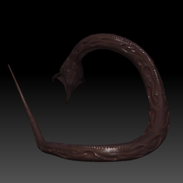 alien worm 3D Model in Fantasy 3DExport
