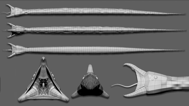 alien worm 3D Model in Fantasy 3DExport