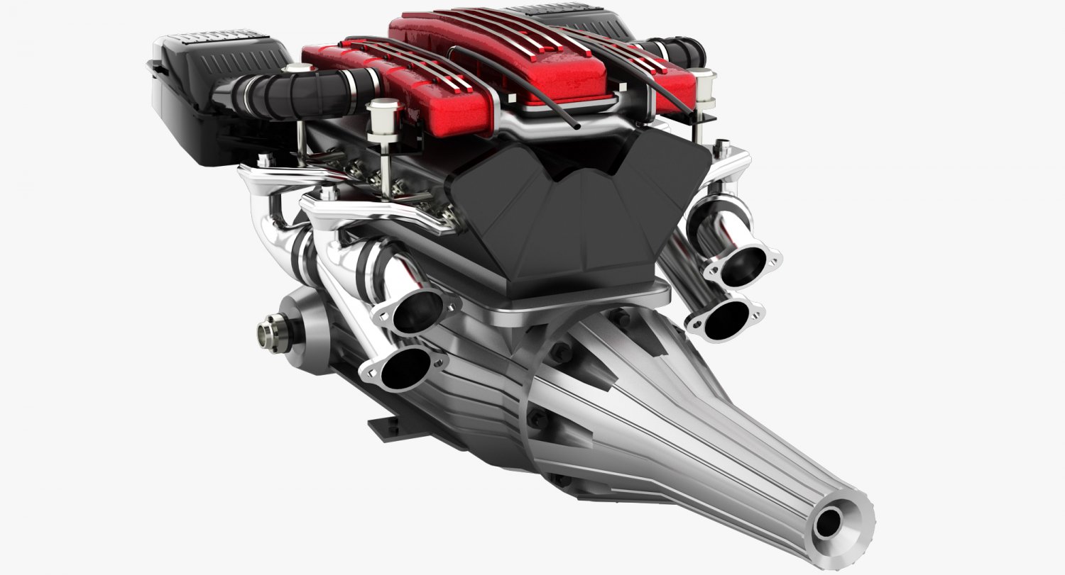 Ferrari Tipo F116 - F133 V12 Engine AWD system 3D Model in Parts of ...