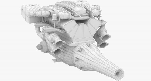 ferrari tipo f116 - f133 v12 engine awd system 3D Model in Parts of ...
