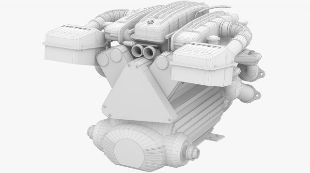 ferrari tipo f116 - f133 v12 engine awd system 3D Model in Parts of ...