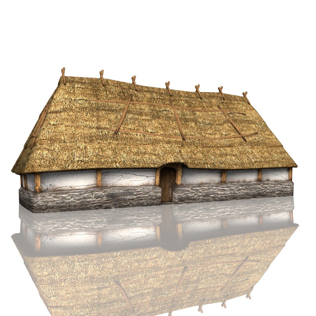 Medieval Longhouse 3D Model in Buildings 3DExport