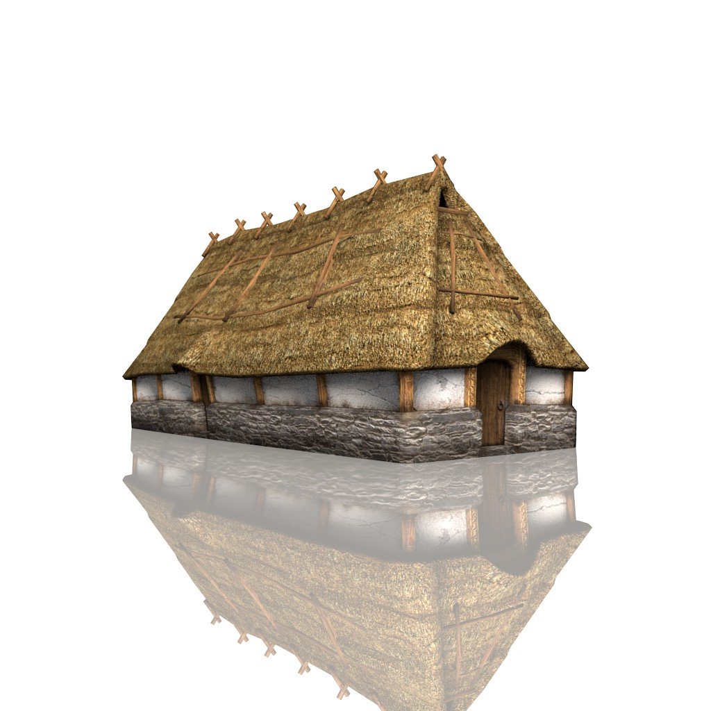 Medieval Longhouse 3D Model in Buildings 3DExport