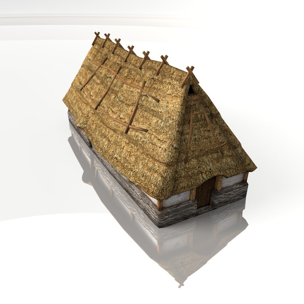 Medieval Longhouse 3D Model in Buildings 3DExport