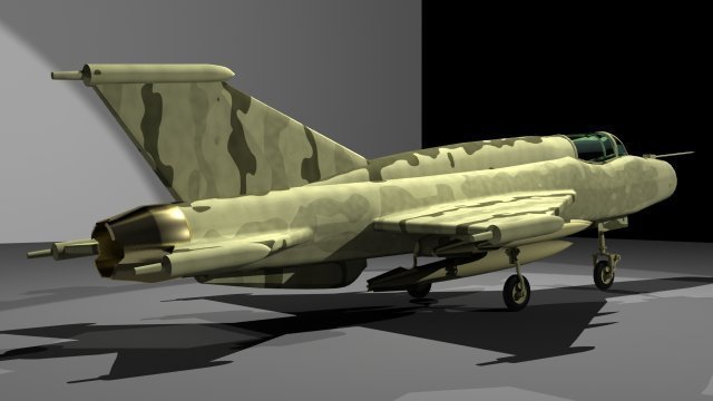 mig 21 3D Model in Fighter 3DExport