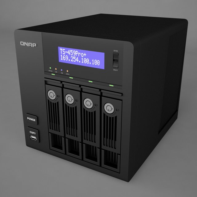 qnap network attached storage server 3D Model in Computer 3DExport