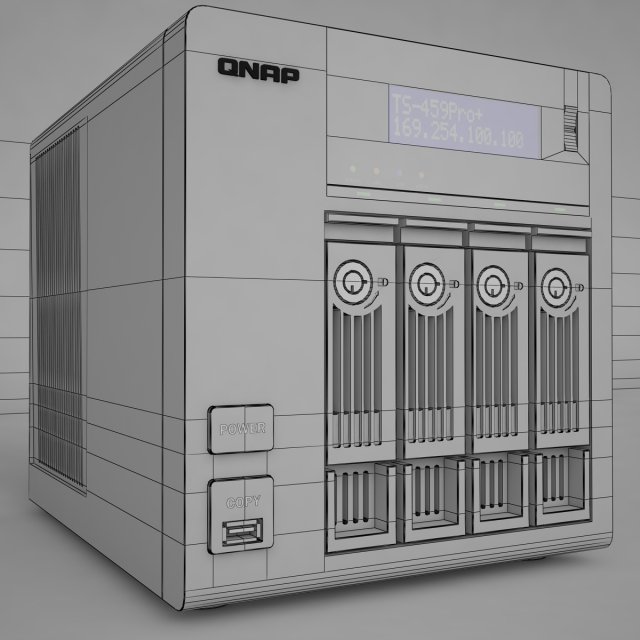 qnap network attached storage server 3D Model in Computer 3DExport