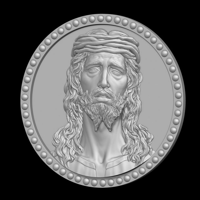 jesus 3D Print Model in Coins and Badges 3DExport