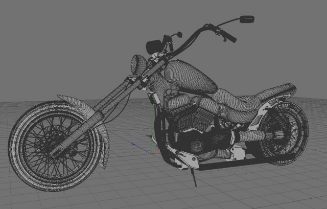 custom motorcycle 3D Model in Motorcycle 3DExport