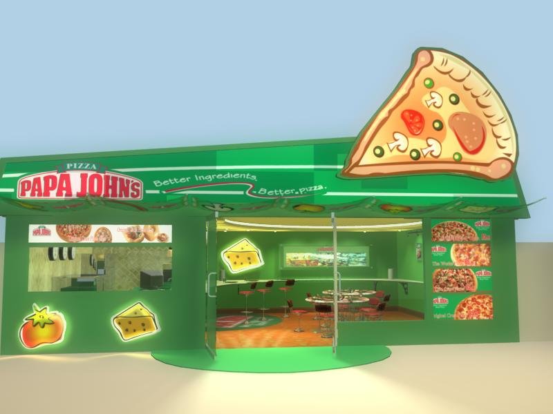 pizza store 3D Models in Bar 3DExport