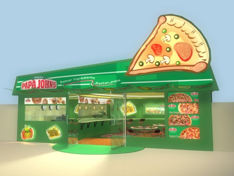 pizza store 3D Models in Bar 3DExport