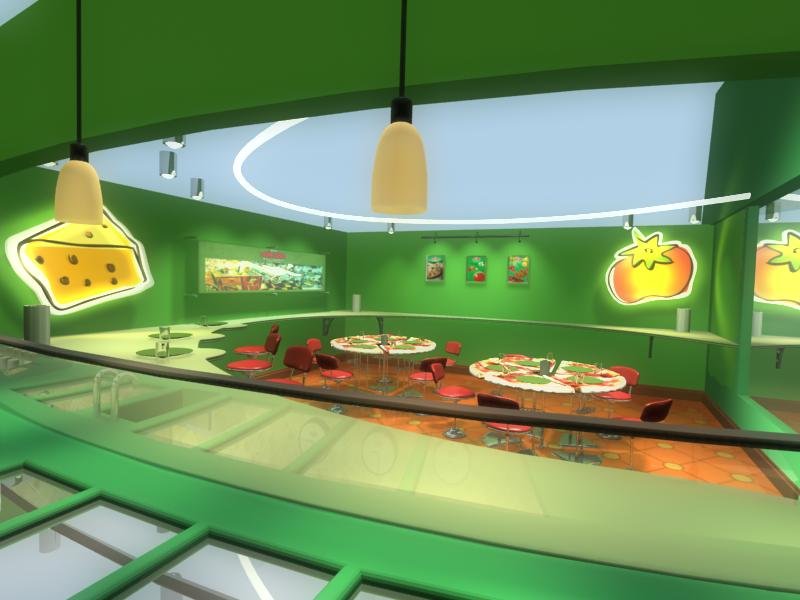 pizza store 3D Models in Bar 3DExport