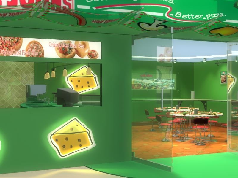 pizza store 3D Models in Bar 3DExport