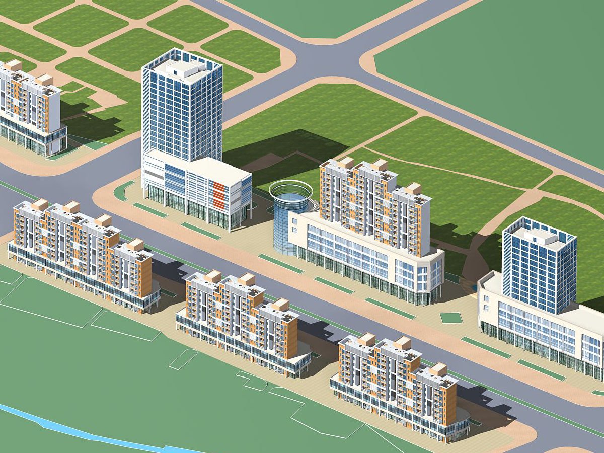 Urban Design 028 3D Models in Buildings 3DExport