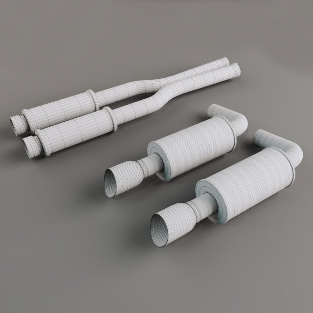 exhaust pipe 3D Model in Parts 3DExport