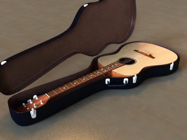 guitar case 3D Model in Guitar 3DExport