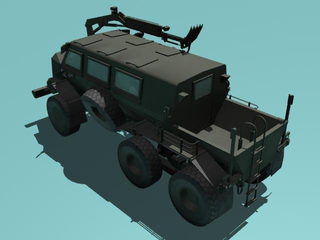 Buffalo H MRAP woodland version 3D Model in Transport 3DExport