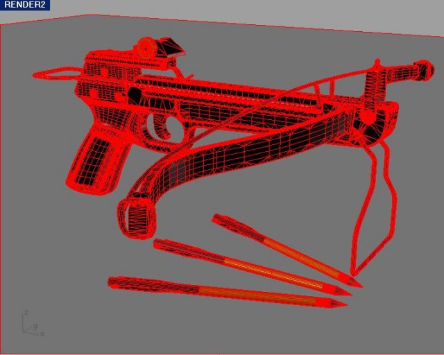 hand crossbow 3D Model in Projectiles 3DExport