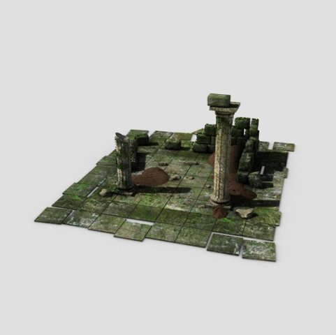 ancient ruins 3D Model in Fantasy 3DExport