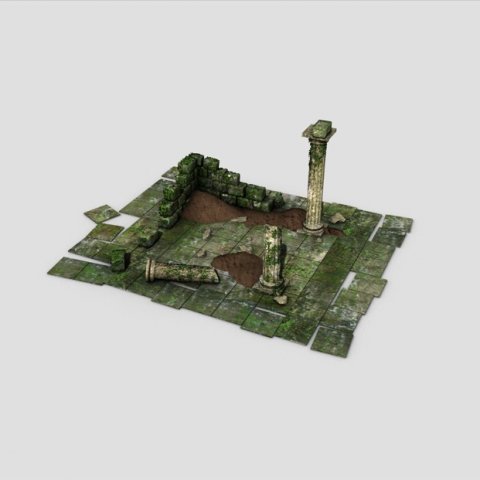 ancient ruins 3D Model in Fantasy 3DExport