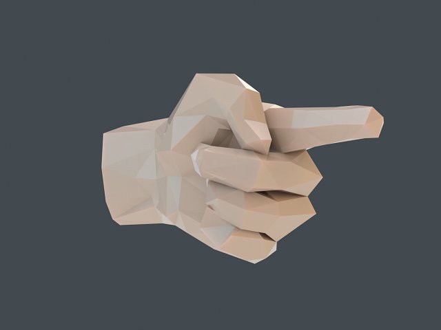 lowpoly pointing hand 3D Model in Other 3DExport