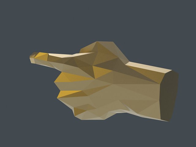 lowpoly pointing hand 3D Model in Other 3DExport