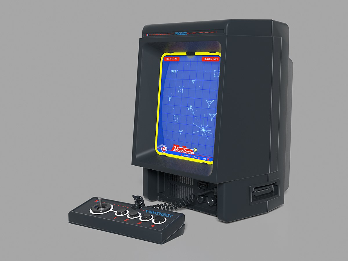Vectrex console 3D Model in Video 3DExport