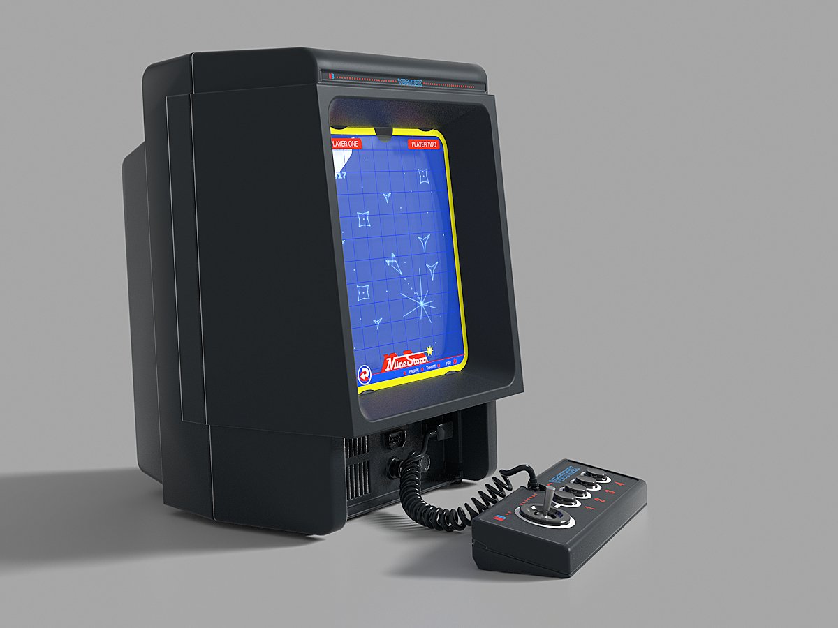 Vectrex console 3D Model in Video 3DExport