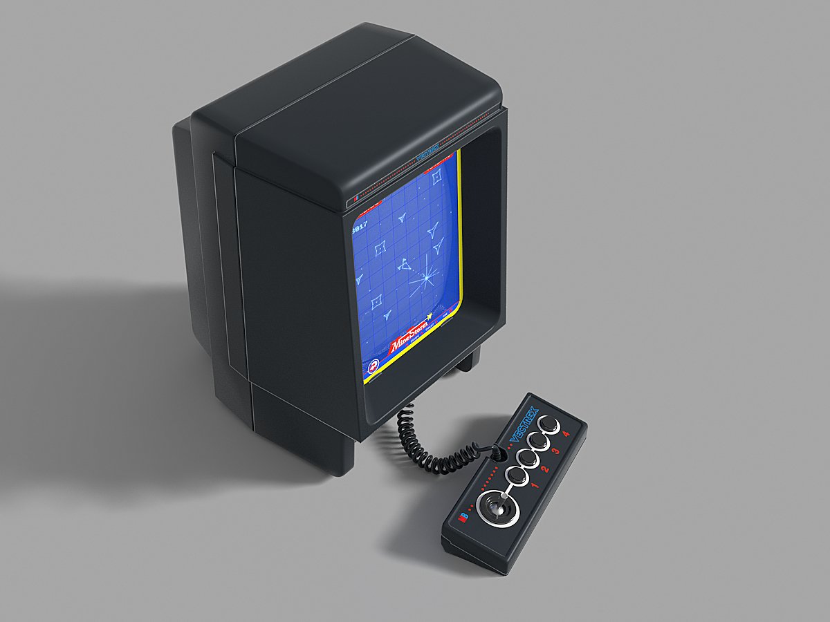 Vectrex console 3D Model in Video 3DExport