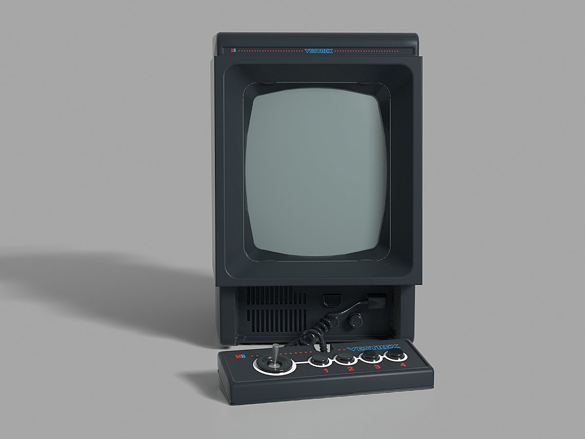 Vectrex console 3D Model in Video 3DExport