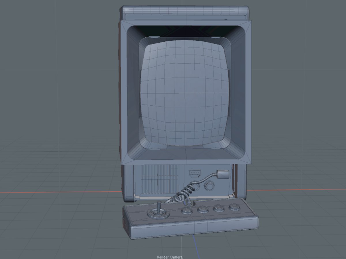 Vectrex console 3D Model in Video 3DExport