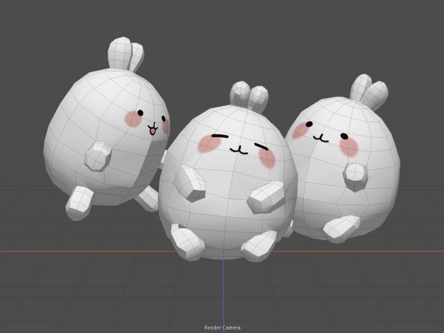Bunny kawaii 3D Model in Toys 3DExport