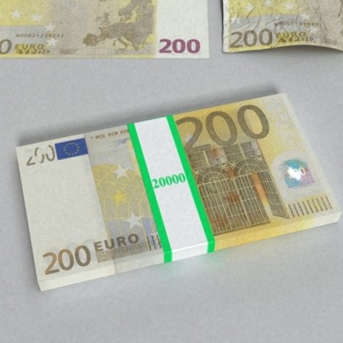 european paper money collection 3D Model in Household Items 3DExport