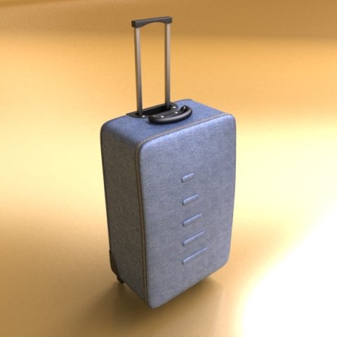 rolling suitcase 02 high detail 3D Model in Household Items 3DExport