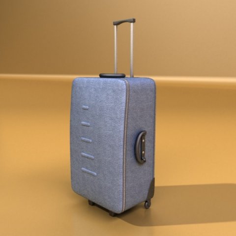 rolling suitcase 02 high detail 3D Model in Household Items 3DExport