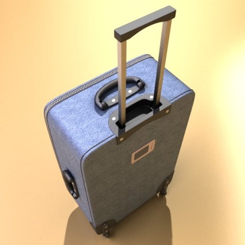 rolling suitcase 02 high detail 3D Model in Household Items 3DExport