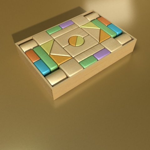 wooden toy blocks 3D Model in Toys 3DExport