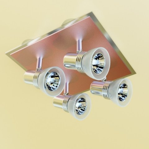 halogen lamp set 10 photoreal 3D Model in Ceiling Lights 3DExport
