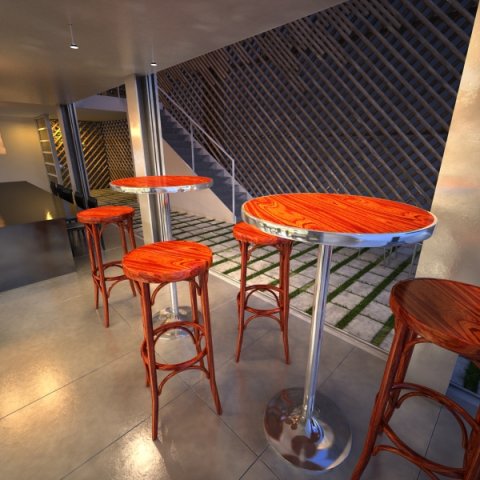 bar table 3D Model in Table 3DExport