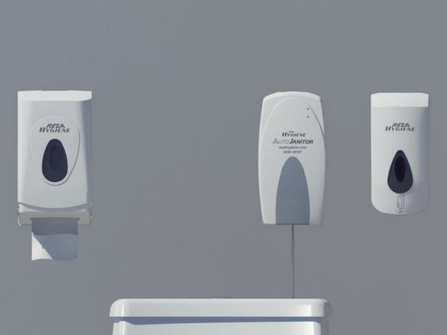 reza hygiene toilet sanitation set 3D Model in Bathroom 3DExport