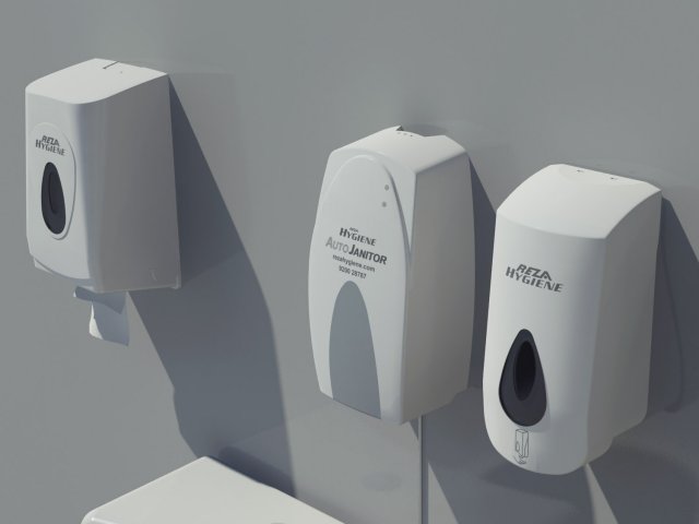 reza hygiene toilet sanitation set 3D Model in Bathroom 3DExport