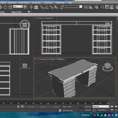 desktop 3D Model in Desk 3DExport