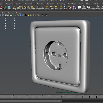 electric outlet 3D Model in Parts 3DExport