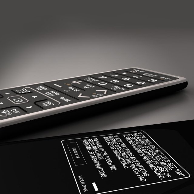 tv remote control 3D Model in Video 3DExport