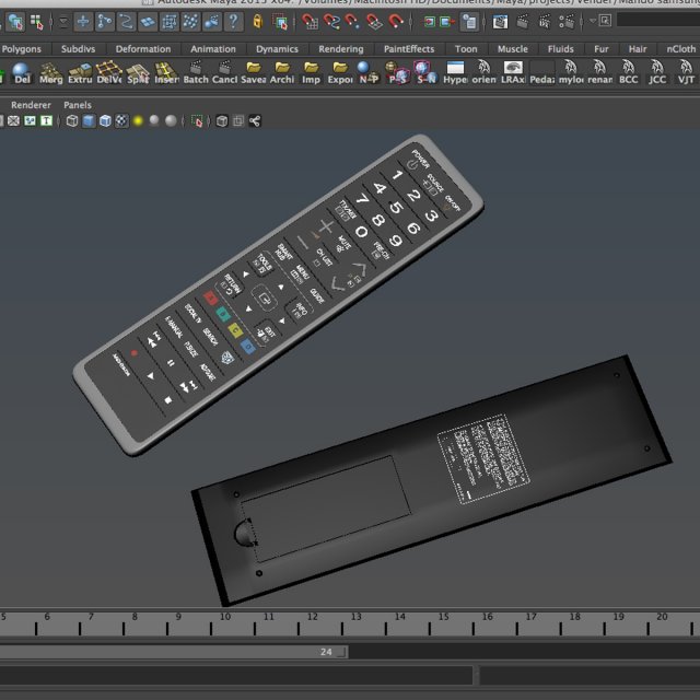 tv remote control 3D Model in Video 3DExport