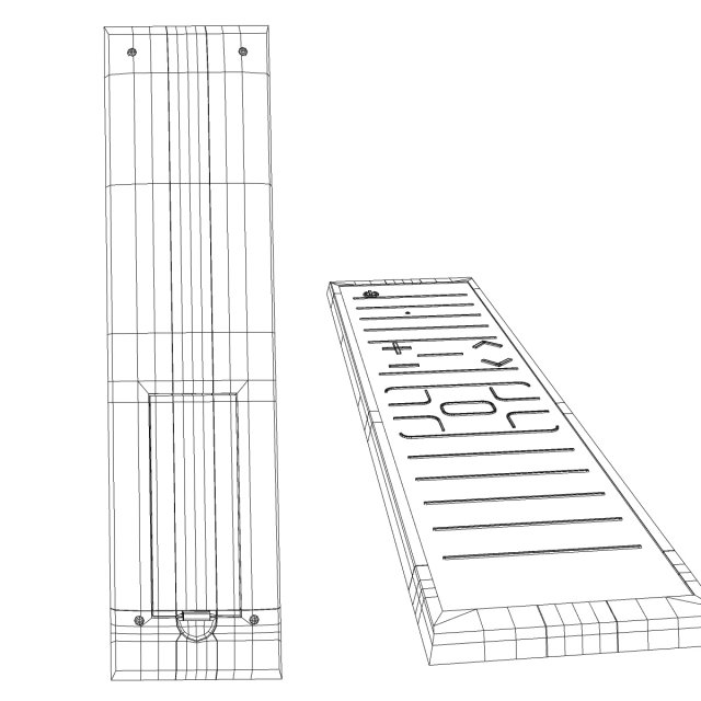 tv remote control 3D Model in Video 3DExport