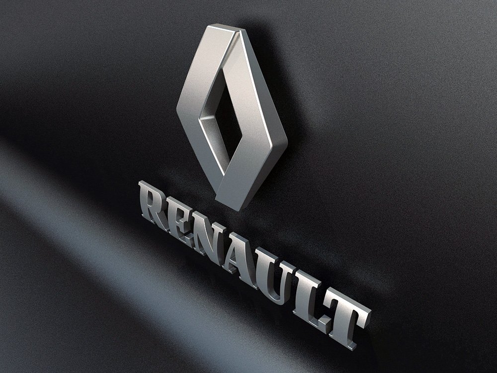 Renault Logo 3D Model in Parts of auto 3DExport